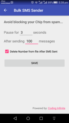 Open Source Bulk SMS Sender Android App - Coding Infinite