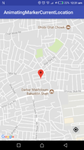 Android Example : Animate marker on Google map with current location ...