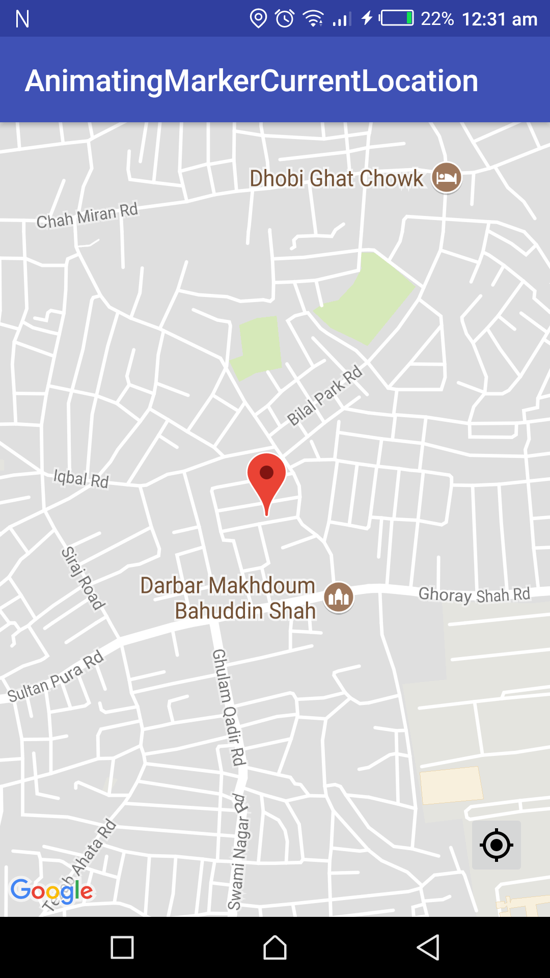 Android Example Animate Marker On Google Map With Current Location